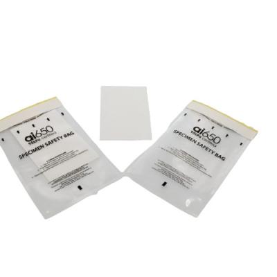 China Medical Packing Plastic Lab Pathology 95kpa Biohazard Bag Ziplock Sealing for sale