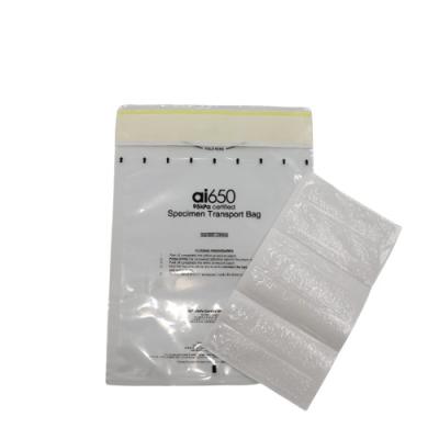 China PE Plastic Ziplock Kangaroo 3 Pocket Lab 95kPa Biohazard Bags Disposal for sale