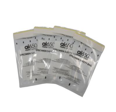 China Biohazard Sample 95kPa Specimen Transport Bag Clear / White Individual Pouch for sale