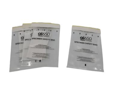 China Polyethylene 95kPa Pressure Range Clear / White Specimen Bag Leakproof for sale