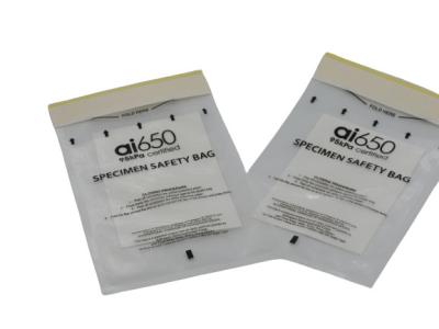 China Custom Medical Transport Biohazard Specimen Bag Zip Lock for sale