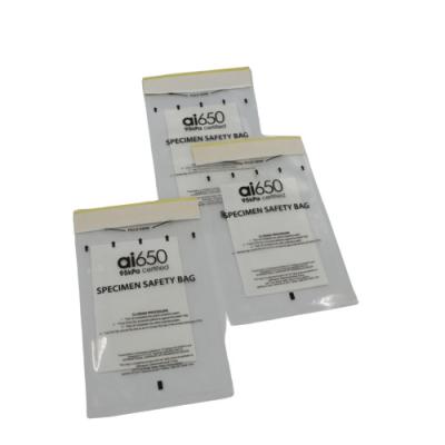 China Transparent 95kPa Biohazard Bag With Packaging Carton And 95kPa Pressure Resistance for sale