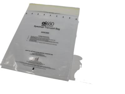 China Leakproof Clear / White 95kPa Specimen Transport Bag With Pressure-Sensitive Adhesive for sale