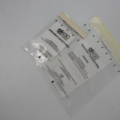 China Medical Square Biohazard Isolation Bags For Safe Specimen Transport for sale