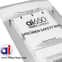 China Plastic 95kPa Specimen Transport Bags Biological Hazard Bags Pressure Resistant for sale