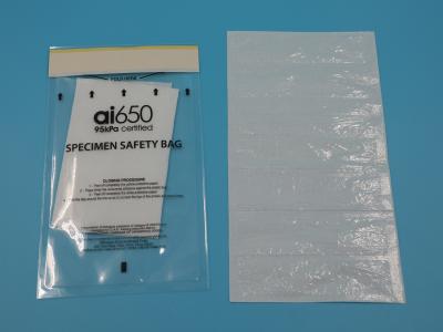China AI650 High-Altitude Samples Substance Collection Biohazard Medical Leakproof Biohazard Adhesive 95KPA Specimen Bag for sale