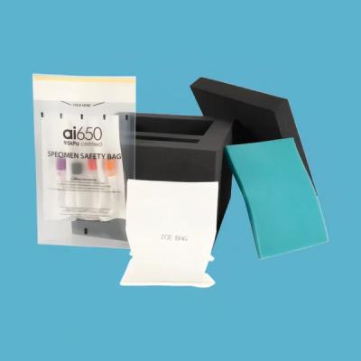 China AI650 95kpa Biohazard Transport Bags For Zip Lock Specimens for sale