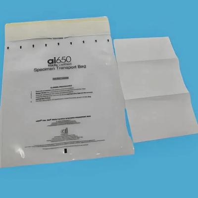 China AI650 95kpa Biohazard Transport Bags For Zip Lock Specimens for sale