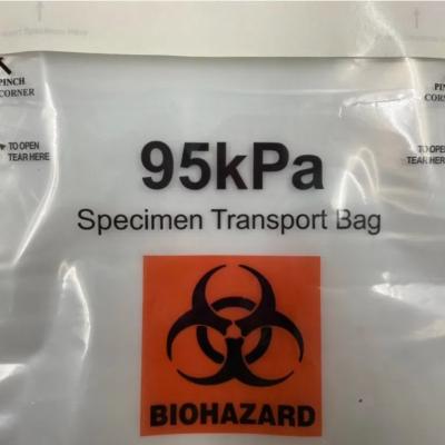 China Customized Biohazard Specimen Zip Lock Bag Resealable Specimen Bag For Laboratory for sale
