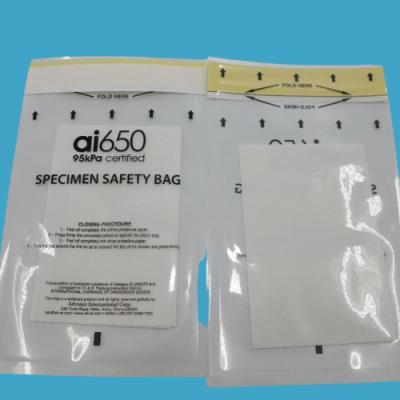 China Biohazard Bags 6x9in/15x25cm Specimen Bags With Biohazard Logo Printing Lab Sample Bag With Absorbent Pad for sale