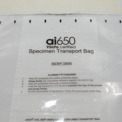 China #L30042095 KPa Safety Transport Bags For Transportation Of Medical Or Clinical Or Diagnostic Specimens OD 300mm X 420mm for sale