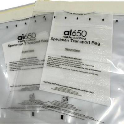 China 400pcs 95kPa 15*24cm Clear Specimen Bag Biological CRO Supplies Refrigerated Box For Air Transport Packaging With Inside Paperwork Pouch for sale