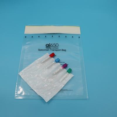 China Customized Printing Biohazard Specimen Transport 4 Slotted Absorbent Pouches for sale