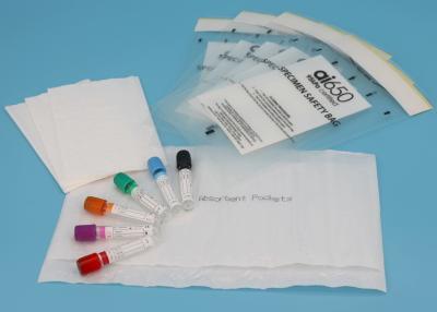 China 95 Kpa Biohazard Safety Packaging Bag Self Adhesive Specimen Bags Medical Transport For Un3373 for sale