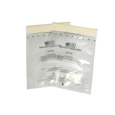 China Eco-Friendly Pocket Zipper Plastic Bio Hazard Biohazard Medical PE Ziplock Laboratory Specimen Bag for sale