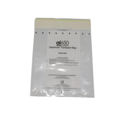 China Sterile Sample Medical Biohazard Bags Specimen Transport Bag Document Pouch Plastic Zip Bag for sale