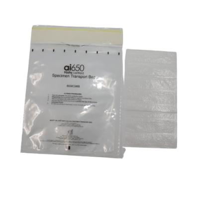 China Biosafety Ziplock 6X9Inch Clinical Waste Biohazard Pouch Specimen Bags With Absorbent Pad for sale