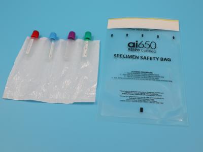 China Disposable Medical 4 Layer Specimen Bag 95kpa Ziplock Sealing Biohazard Specimen Transport Bags for sale