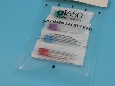 China Customizable Biohazard Specimen Bags For Lab Sample Transport Zipper PP And PE Plastic For Garbage And Chemical Industries for sale