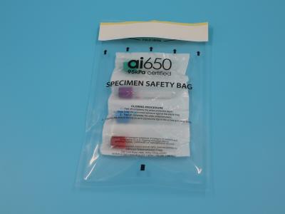 China Ziplock Lab Zipper Bio Hazard Biohazard Specimen Transport Poly Specimen Bag Transport Bag for sale