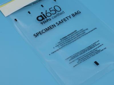 China High Quality LDPE Biohazard Zip-Lock Medical Specimen Bag For Sample Use for sale