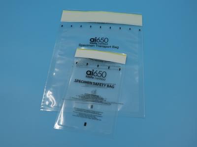 China 95kpa Pet Pe Material Plastic Medical Disposable Biohazard Specimen Retrieval Transport Bags 6x9 With Pocket for sale