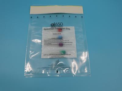 China Lab Laboratory Specimen Ziplock Biohazard Transport Bags for sale