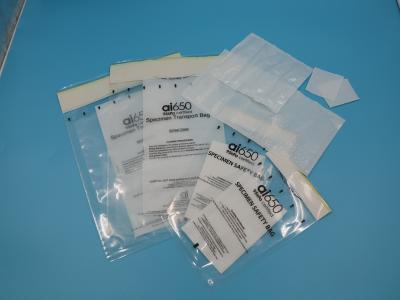 China AI 650 95kPa Biohazard Specimen Bags with Absorbent Sleeves for sale