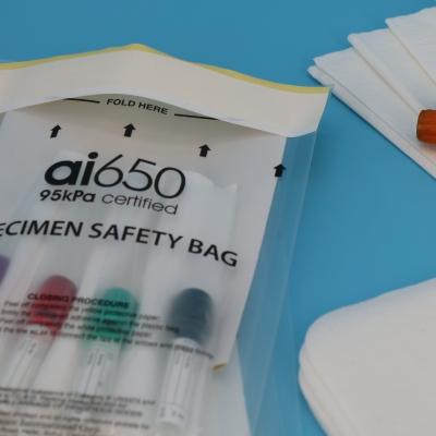 China AI650 95kPa Biohazard Transport Bags 330mm x 170mm for sale