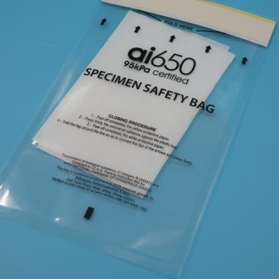 China AI650 95kPa Biohazard Transport Bags 330mm x 170mm for sale