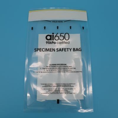 China Secure 95kpa Medical Specimen Bag With Absorbent Pads And Tubes For Safe Biohazard Sample Containment for sale
