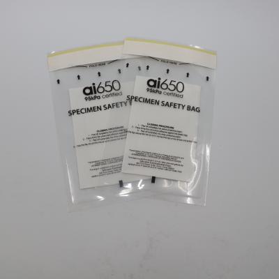China UN 3373 Compliant 95 KPa Specimen Transport Bags for sale