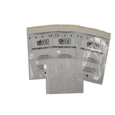China UN3373 Biohazard Specimen Bags 95kPa Blood Urine & Stool Specimen Transport Bags AI650 Compliant High-Pressure Medical Sample Bags for sale