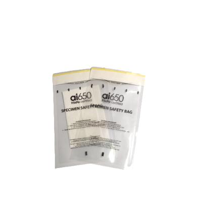 China Qualified 95 KPa Bag Factory UN 3373 Specimen Bag Manufacturer Stool & Urine Specimen Transport Bag Supplier Custom & Stock Biohazard Bags for sale