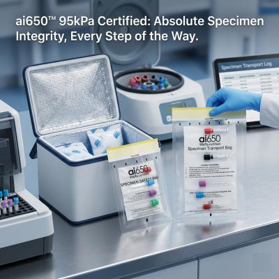 China 95kPa Diagnostic Specimen Transport Bags – Leakage-Proof Biohazard Bags For Laboratory Samples for sale