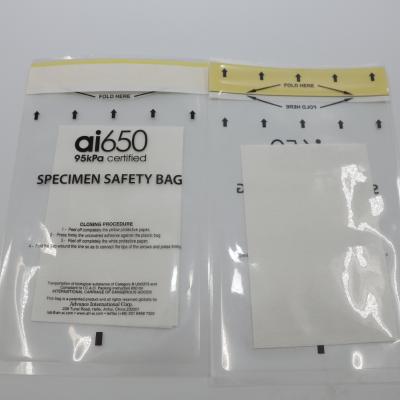 China Wholesale Price Specimen Transport Bags 95kPa Biomedical Grade With AI 650 for sale