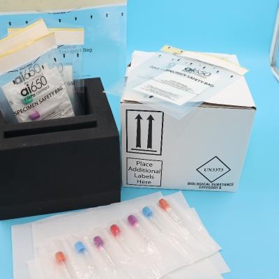 China Specimen Shipping Boxes With 95 KPa Bag, Absorbent Pouch & Absorbent Sleeve For Biological Sample Transport And Specimen Transportation for sale