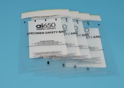 China AI650 95kPa Specimen Bags Liquid Tight Lab for Detection specimen Transport Packing for sale