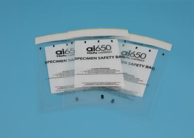 China 95 KPa Biohazard Specimen Bag Used For Transporting , Biohazard Specimen Packing Bags for sale