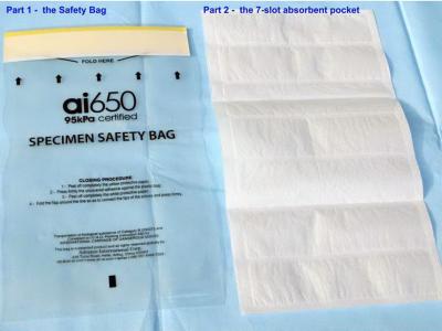 China Custom Disposable Plastic 95Kpa Biohazard Specimen Bag for sale