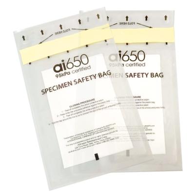 China 7 Slot  Heat Seal Patient  95kPa Specimen Transport Bag for sale