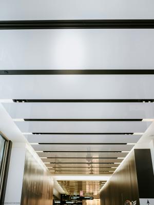 China Linear Strip Ceiling Aluminium Panels Custom For Commercial Decoration for sale