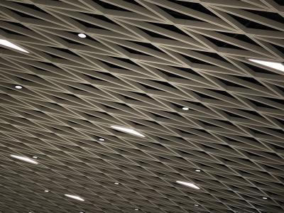 China Custom Diagonal Cross Grid Ceiling Panels For Large Public Interior Space for sale