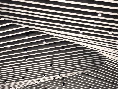 China V Shape Spliced Strip Aluminum Ceiling Panels For Geometric Interior Ceiling for sale