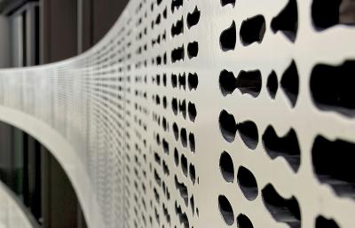 China Custom Curved Art Perforated Aluminum Panels For Building Exterior Facade Cladding for sale