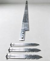 China 4 InchesMill Finish Aluminum Landscape Edging One Piece With 3 Spikes Aluminum Garden Border for Garden Lawn Yard Decoration for sale