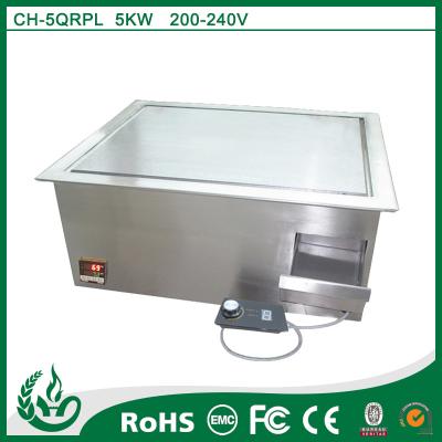 China Stainless steel built in induction griddle cooker with 5kw/200-240v for sale