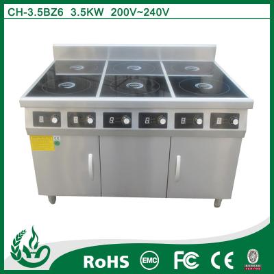 China CE approval restaurant equipment commercial induction range top for sale