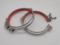 China Duct Hose 125mm Quick Release Band Clamp With Rubber for sale