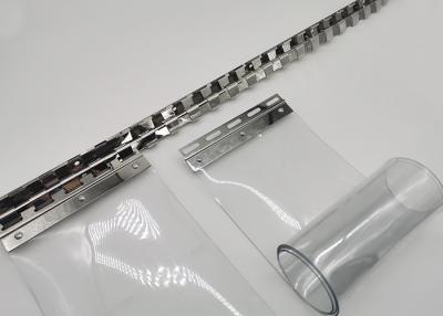 China Stainless 201 Steel Stamping Parts Pvc Strip Curtain Mounting Hanger for sale
